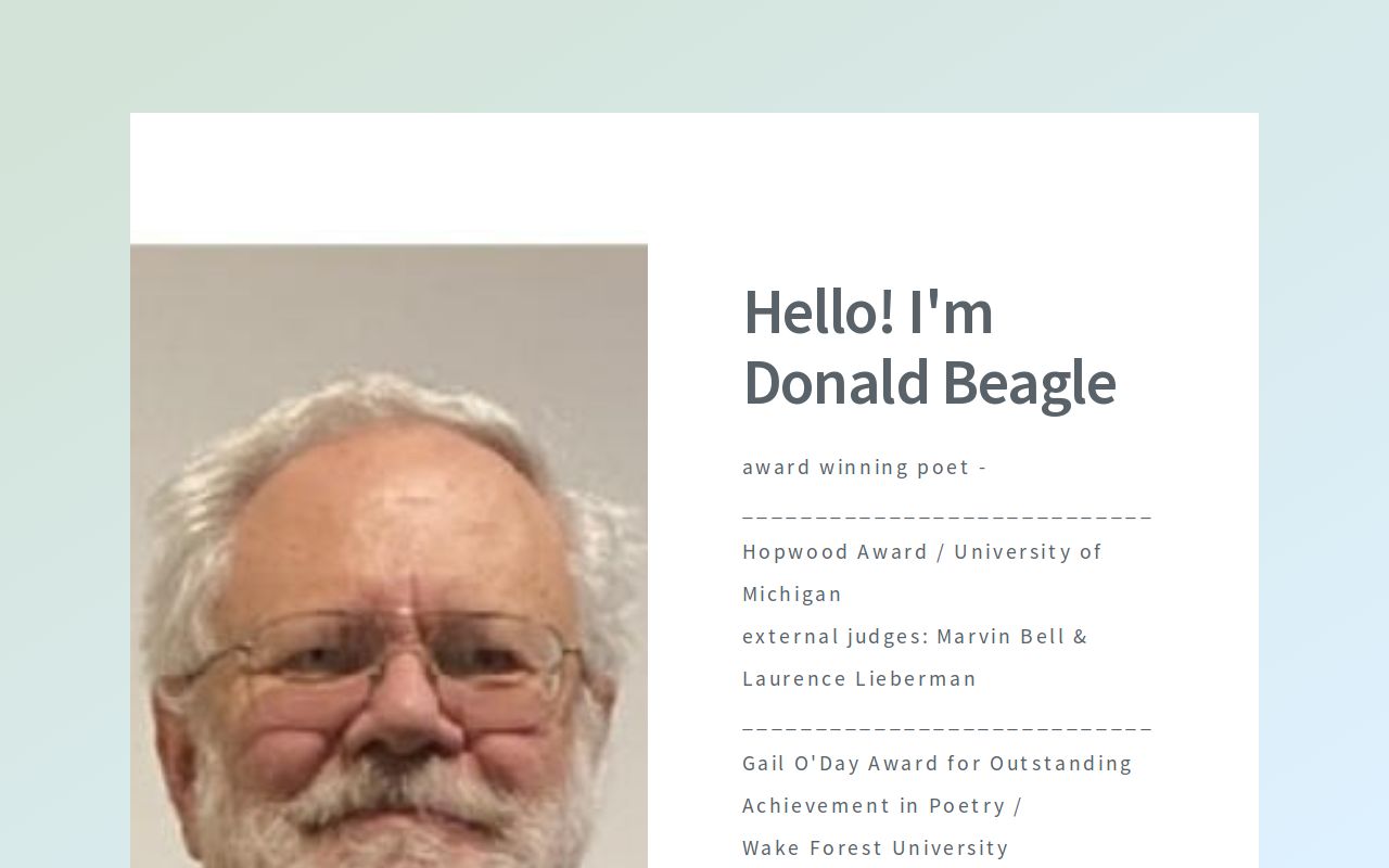 Donald Beagle homepage